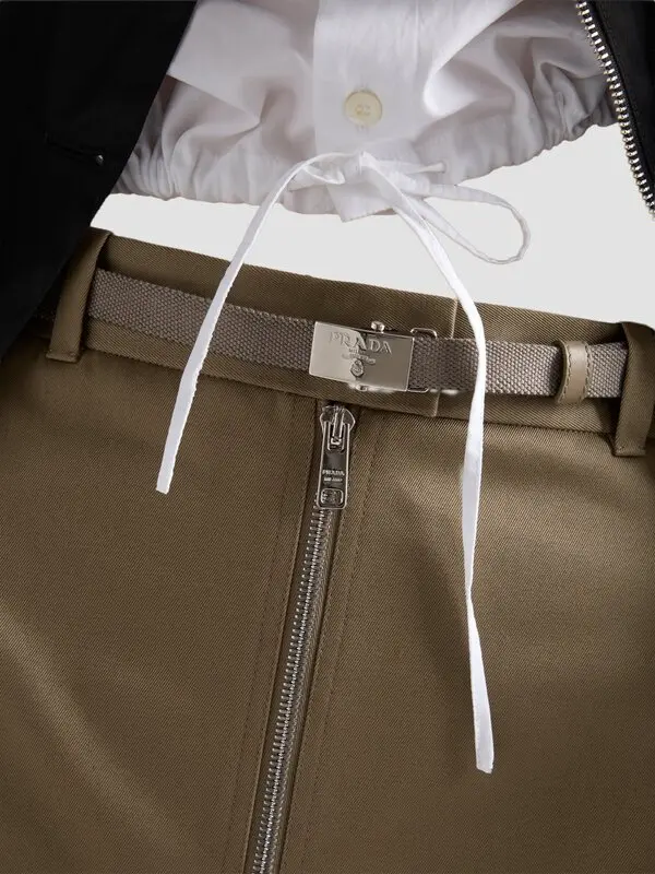 Prada Chino Mini-skirt With Zipper