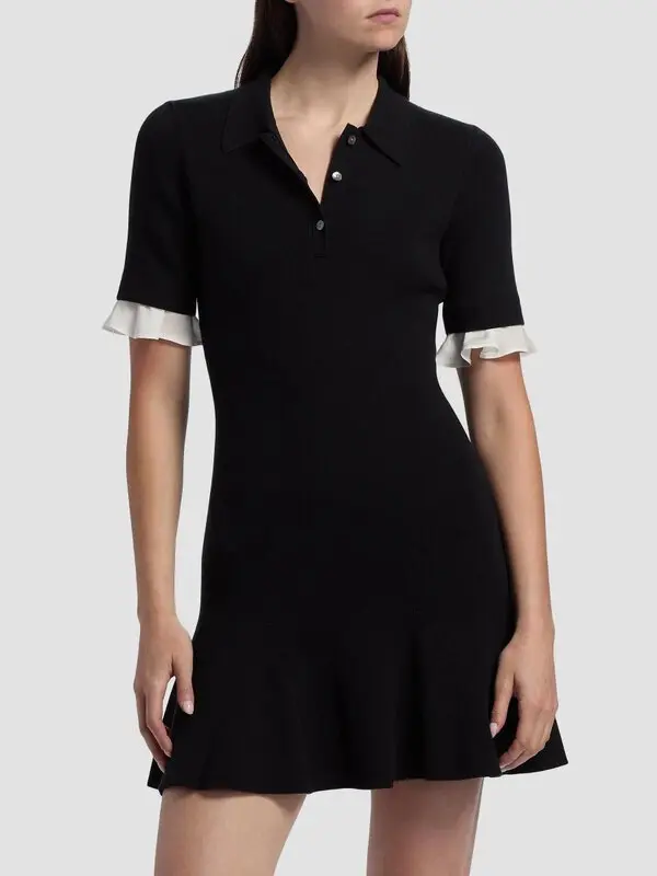 Cinq À Sept Keaton Knit Polo Minidress
