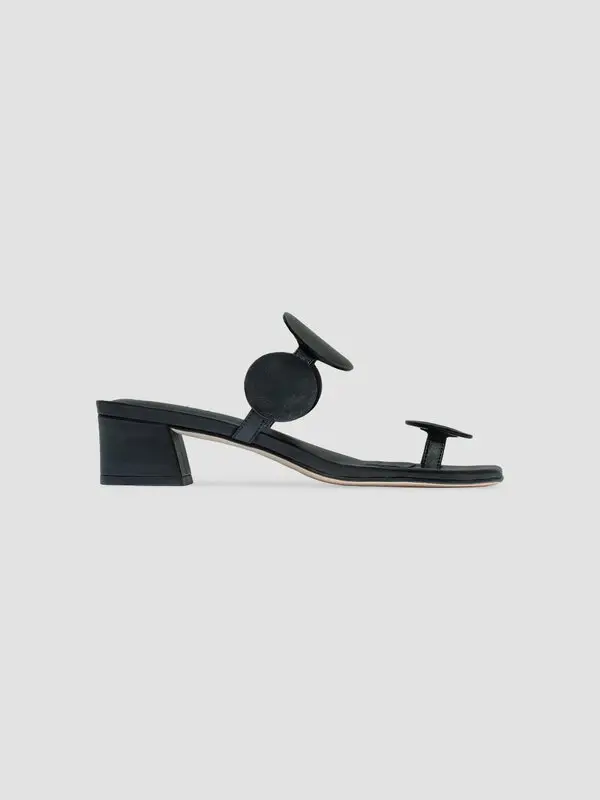 Bernardo Jupiter Moon Low Heel Sandals - Black