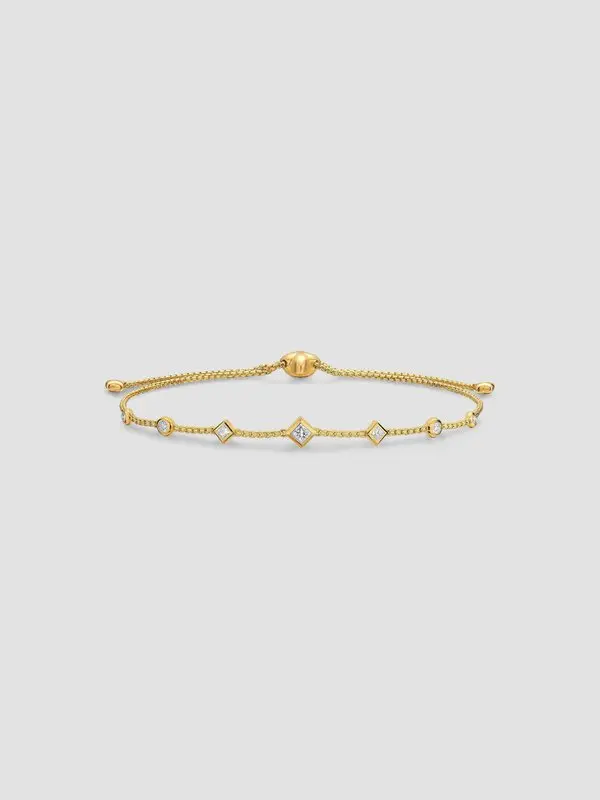 David Yurman Petite Modern Renaissance Station Chain Bracelet In 18k Yellow Gold With Diamonds, 7.5mm - Diamond