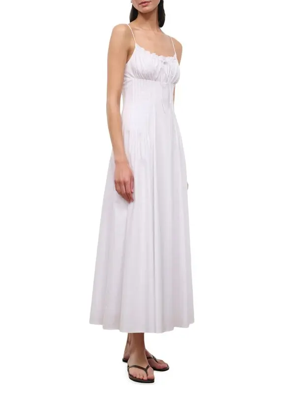 Staud Margi Cotton Maxi Dress - White