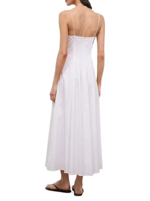 Staud Margi Cotton Maxi Dress - White