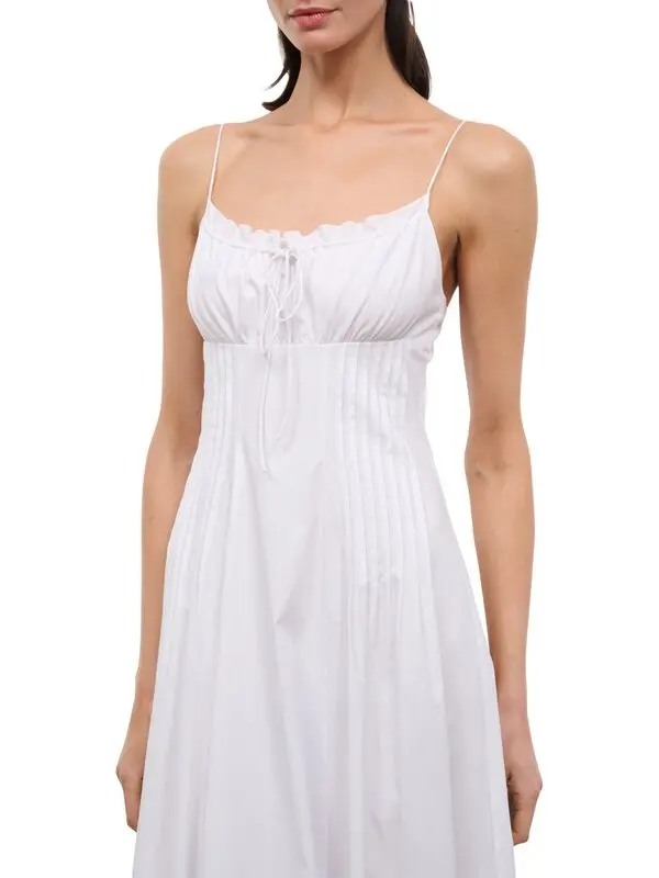 Staud Margi Cotton Maxi Dress - White