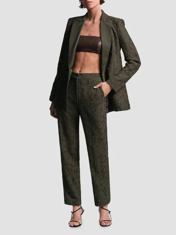 Bcbgmaxazria Kaia Lace Double-breasted Blazer