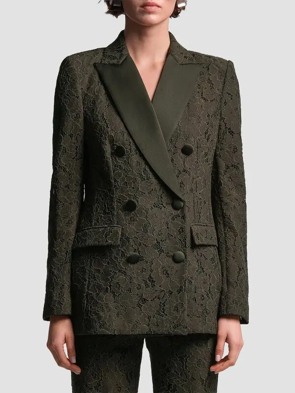 Bcbgmaxazria Kaia Lace Double-breasted Blazer