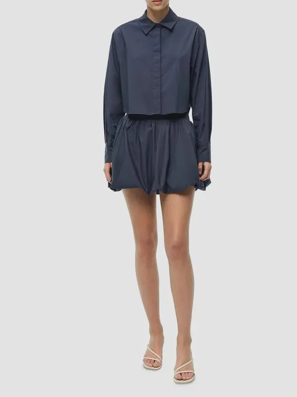 Simkhai Pippa Cotton-blend Miniskirt - Midnight