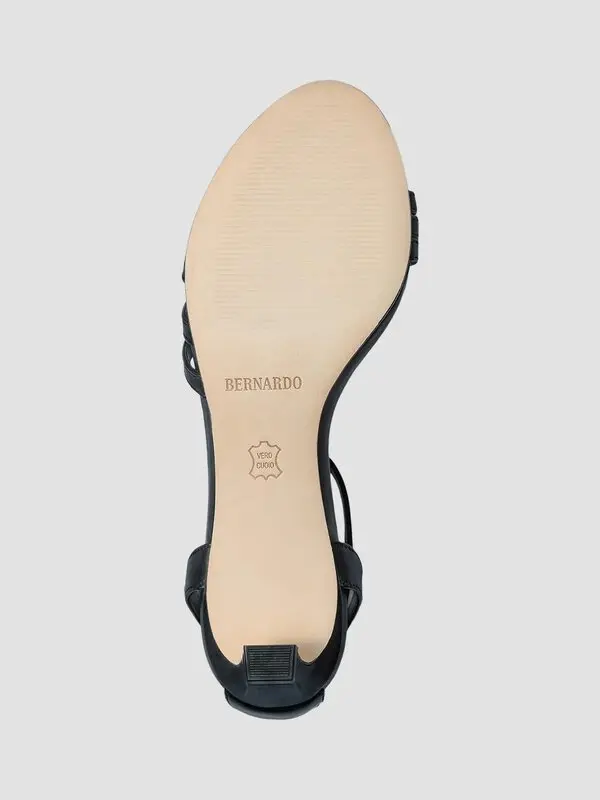 Bernardo Lima Kitten Heel Sandals - Black