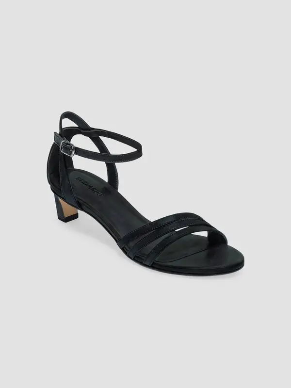 Bernardo Lima Kitten Heel Sandals - Black