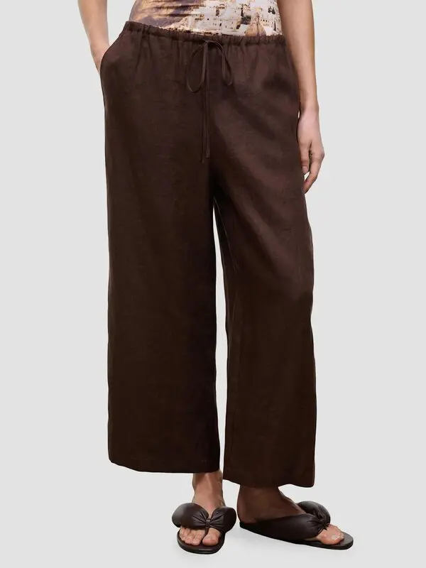Staud Mateo Linen Crop Pants