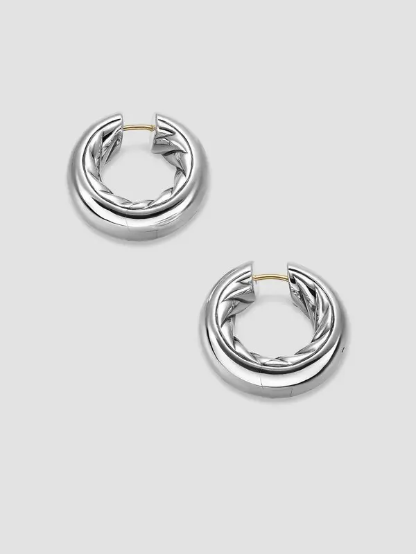 David Yurman Mercer Hoop Earrings In Sterling 24.7mm - Silver