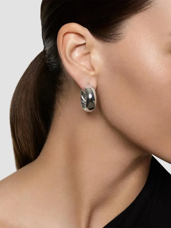 David Yurman Mercer Hoop Earrings In Sterling 24.7mm