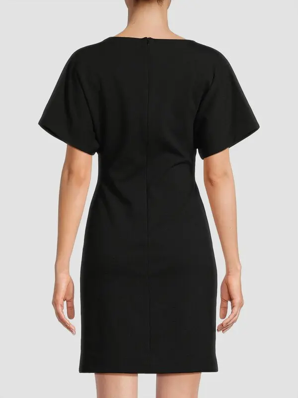 Natori Compact Knit Short Sleeve Sheath Dress
