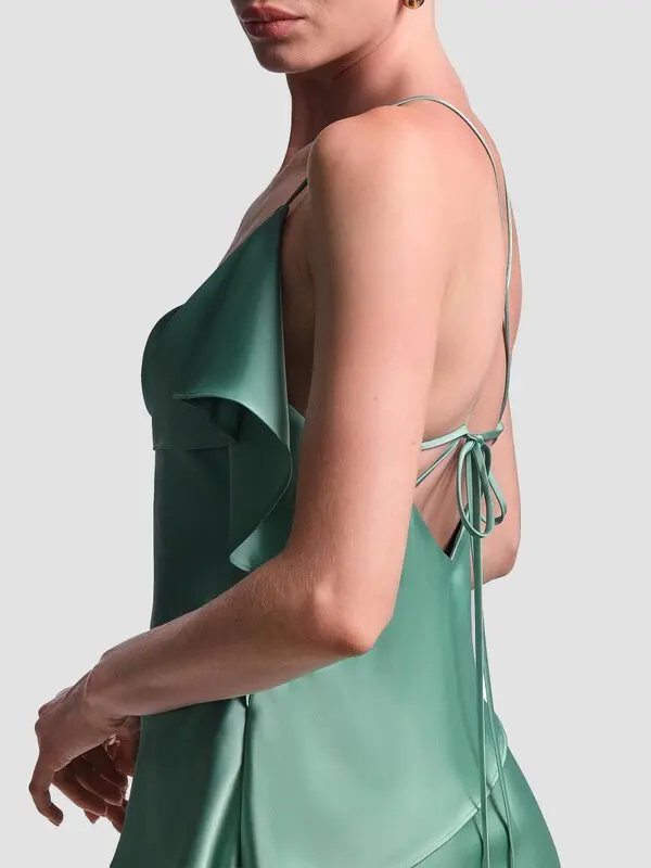 Bcbgmaxazria Fiona Draped Asymmetric Mini Dress - Eucalyptus