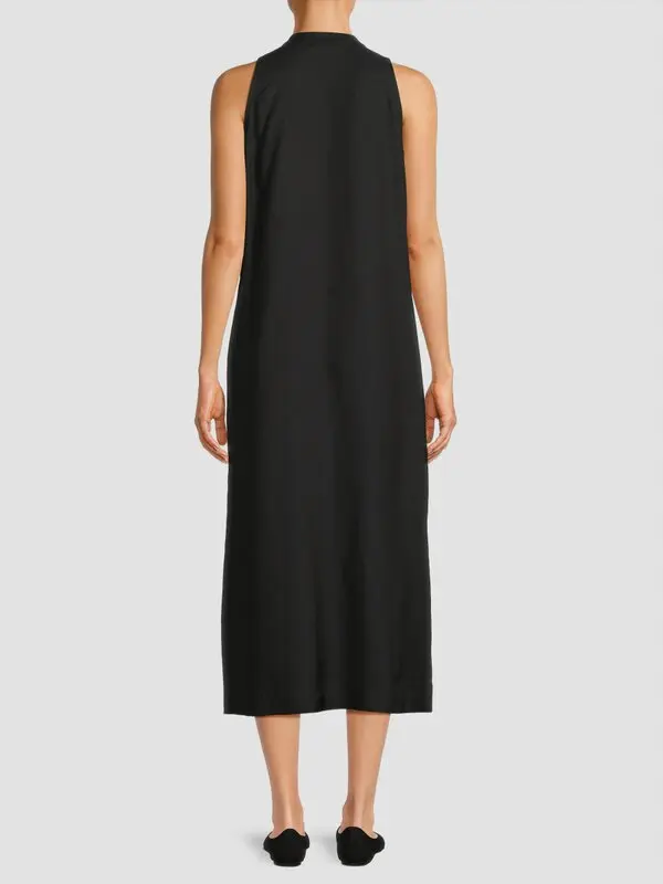 Natori Cotton-silk Twill Tunic Midi Dress