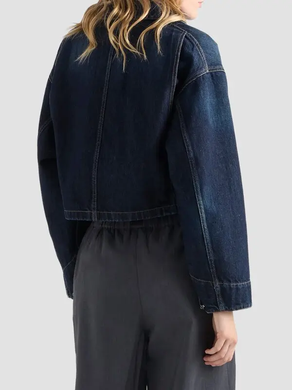 Prada Cropped Denim Blouson Jacket