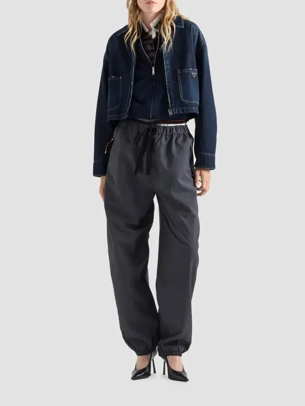 Prada Cropped Denim Blouson Jacket