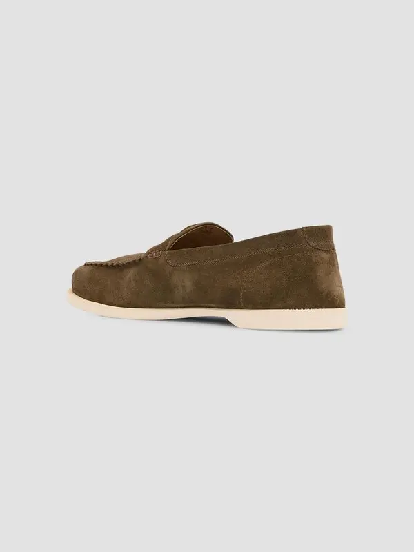 John Lobb Pace Suede Loafers - Olive