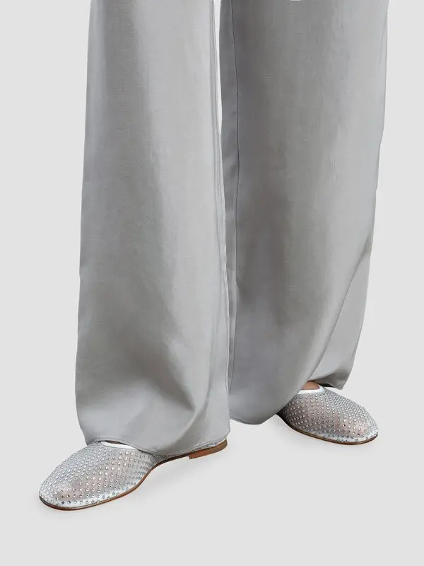 Dear Frances Balla Crystal-embellished Mesh Flats