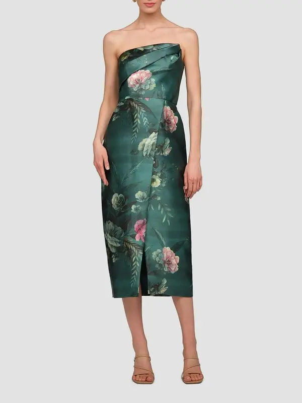 KAY UNGER Amelie Floral Tea-length Dress
