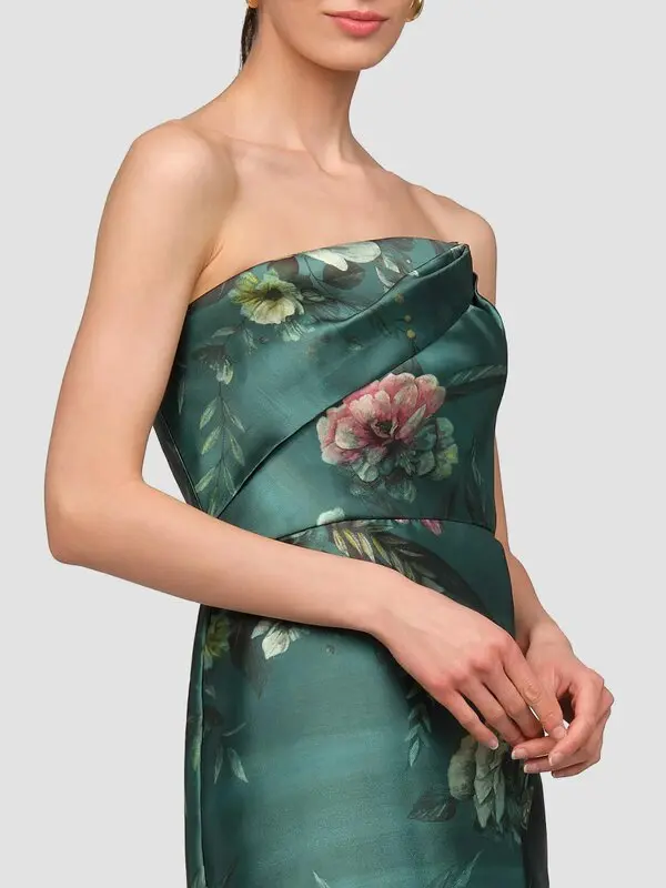 KAY UNGER Amelie Floral Tea-length Dress