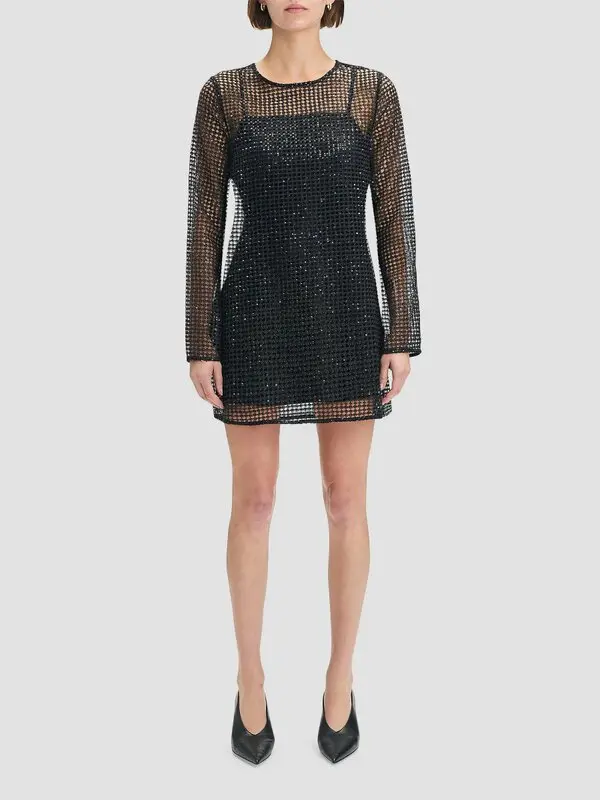FAVORITE DAUGHTER The Sweet Life Sequin Mesh Minidress
