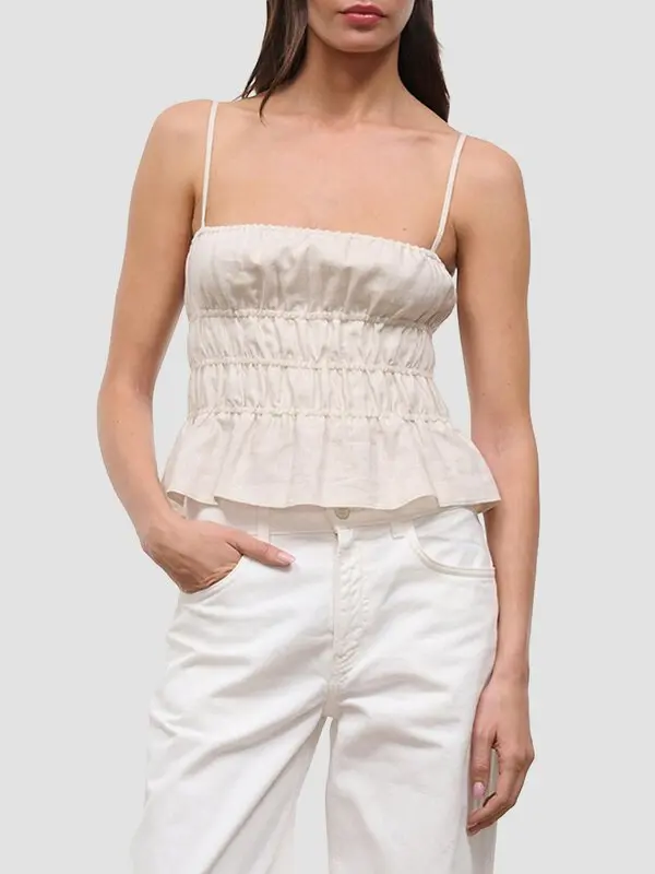Staud Ayla Linen Tank