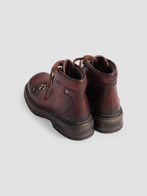 Miu Miu Leather Booties - Dark Brown