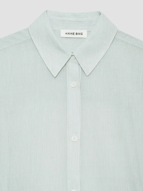 ANINE BING Plaza Striped Cotton Shirt