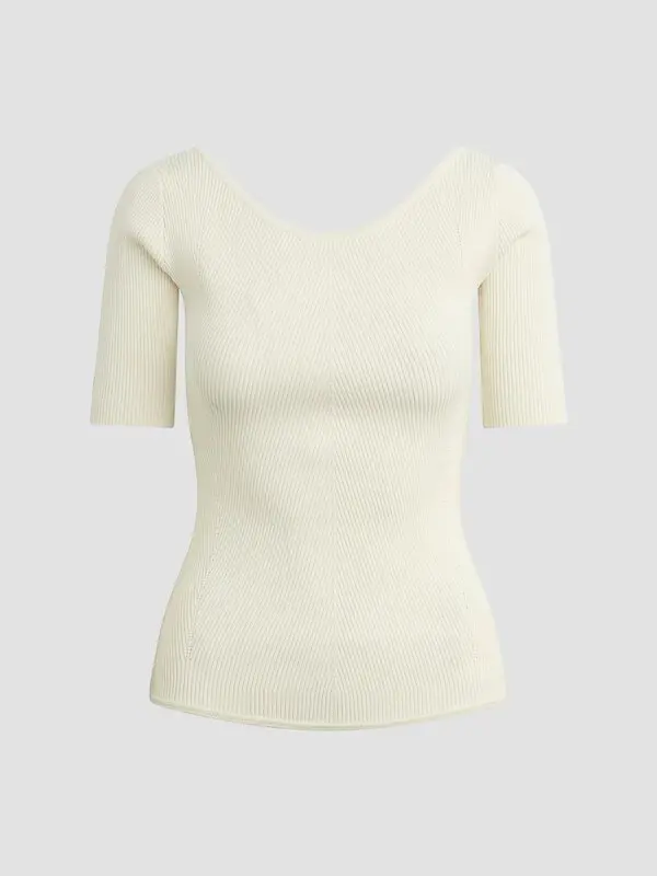 FAVORITE DAUGHTER The Behind The Scenes Rib-knit Top
