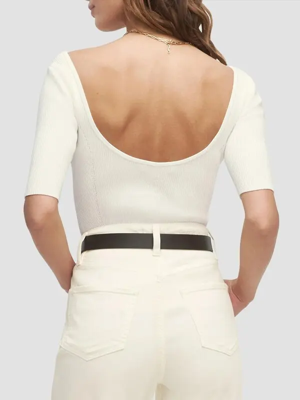 FAVORITE DAUGHTER The Behind The Scenes Rib-knit Top