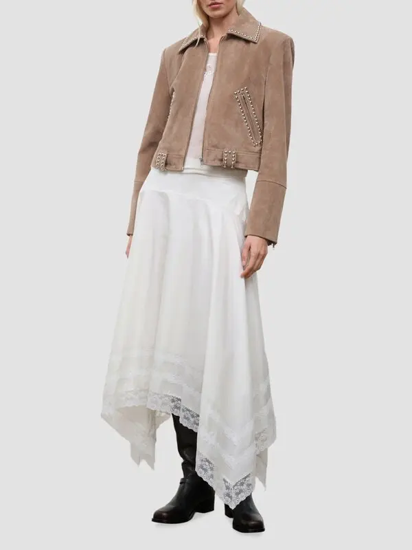 Staud Hugo Studded Suede Jacket