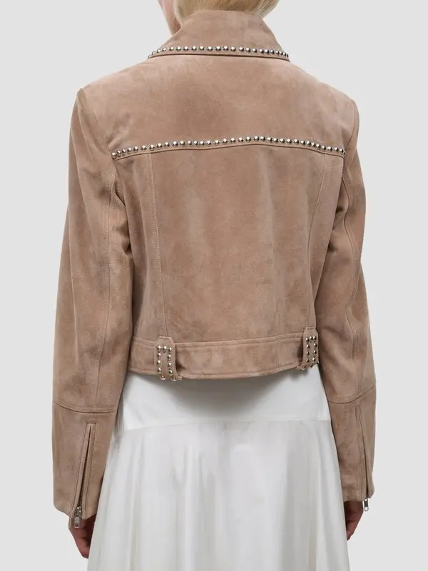 Staud Hugo Studded Suede Jacket