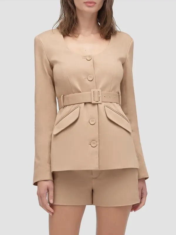 FAVORITE DAUGHTER The Diana Tie-waist Cotton-blend Jacket
