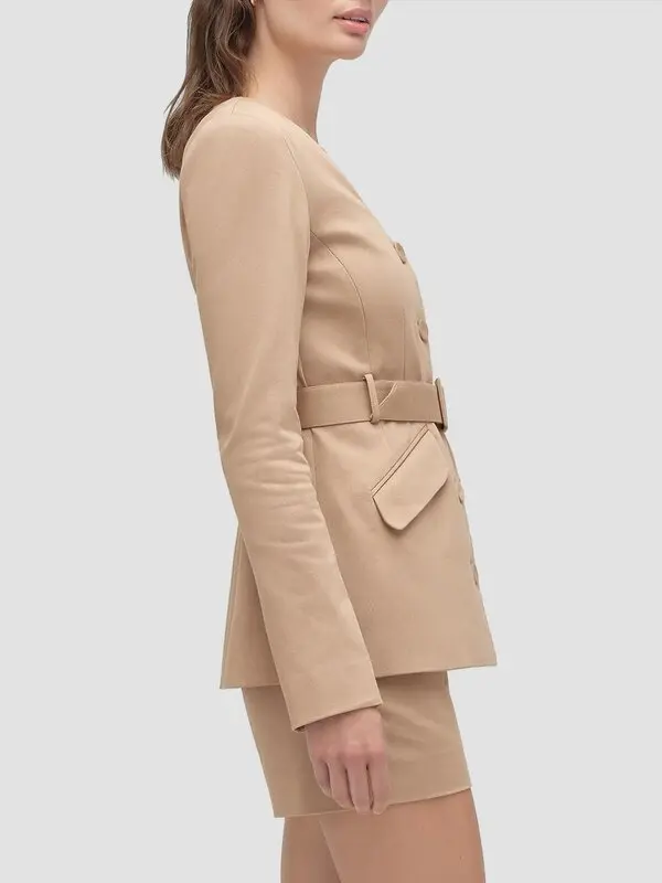 FAVORITE DAUGHTER The Diana Tie-waist Cotton-blend Jacket