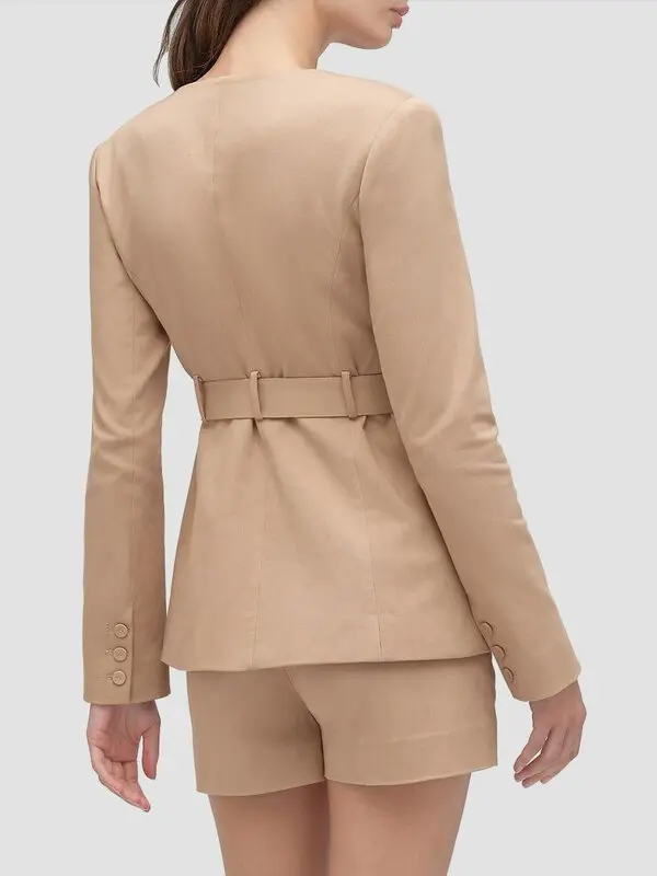 FAVORITE DAUGHTER The Diana Tie-waist Cotton-blend Jacket