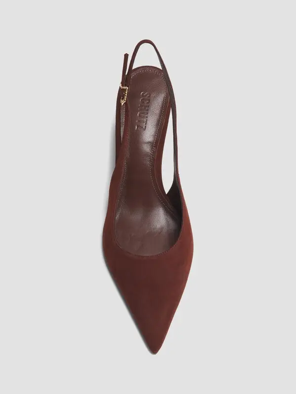 Schutz Alicia Sling 90mm Suede Slingback Pumps