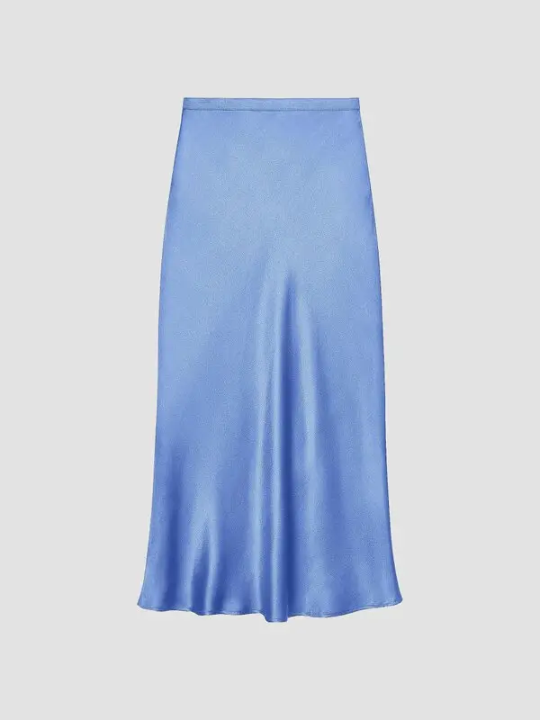 ANINE BING Bar Silk Midi Skirt