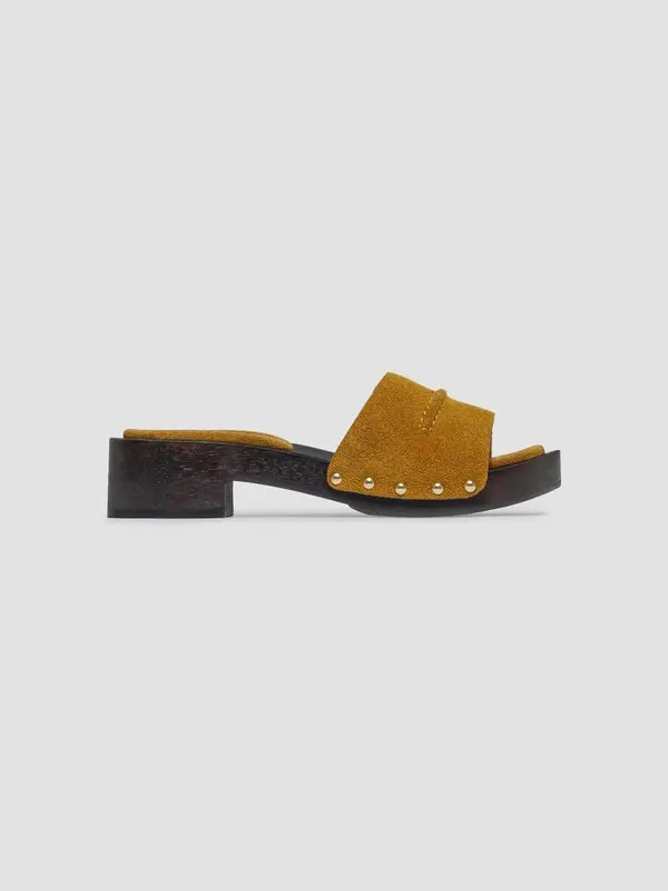 Bernardo Blyde Low Heel Clog Sandals - Ginger