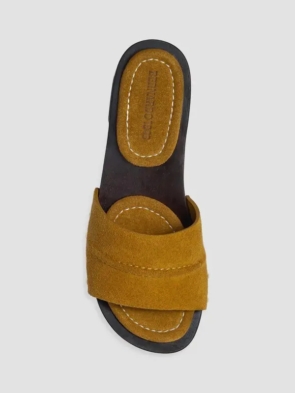 Bernardo Blyde Low Heel Clog Sandals - Ginger