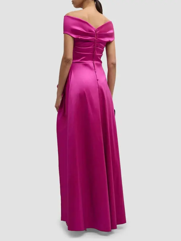 Rickie Freeman For Teri Jon Gazar Off-the-shoulder Sculpted Gown