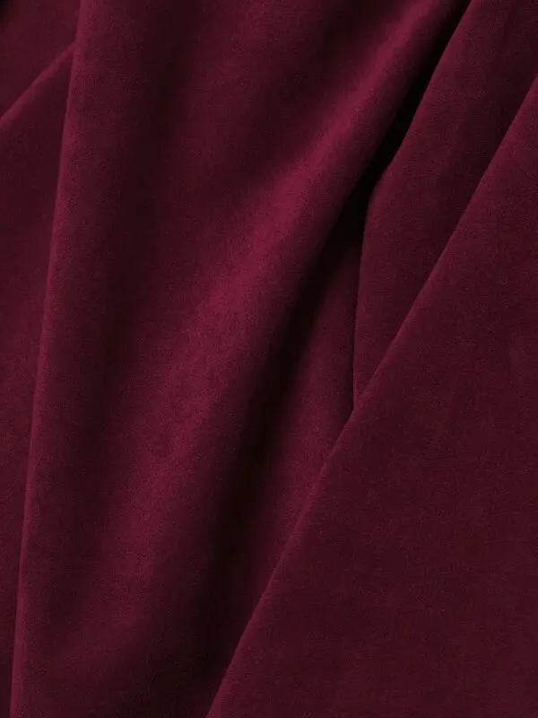 Natori Vegan Luxe Suede Asymmetric Drape Neck Dress
