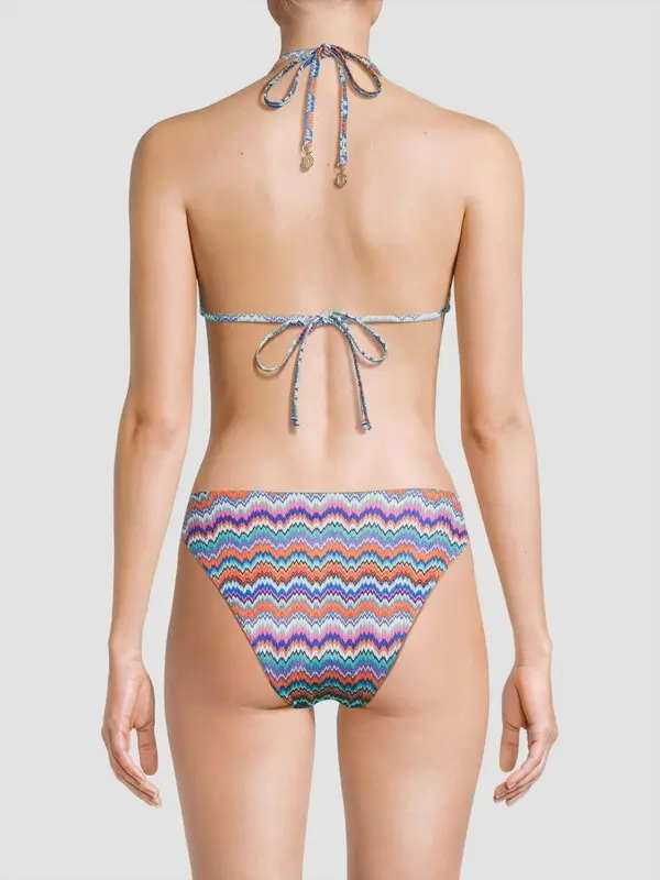 MILLY Barcelona Metallic Chevron Triangle Bikini Top