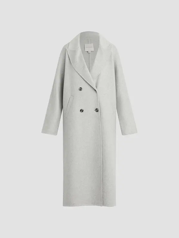 FAVORITE DAUGHTER The Luca Wool-blend Coat - Light Gray