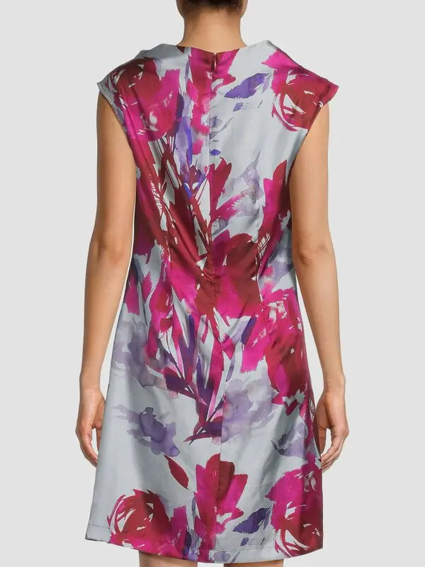 Natori Mira Asymmetric Funnel Neck Minidress