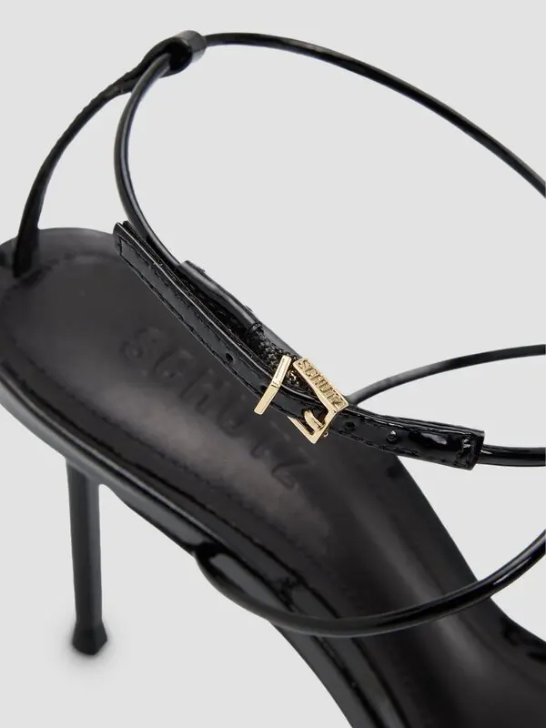 Schutz Jules 90mm Leather Sandals - Black
