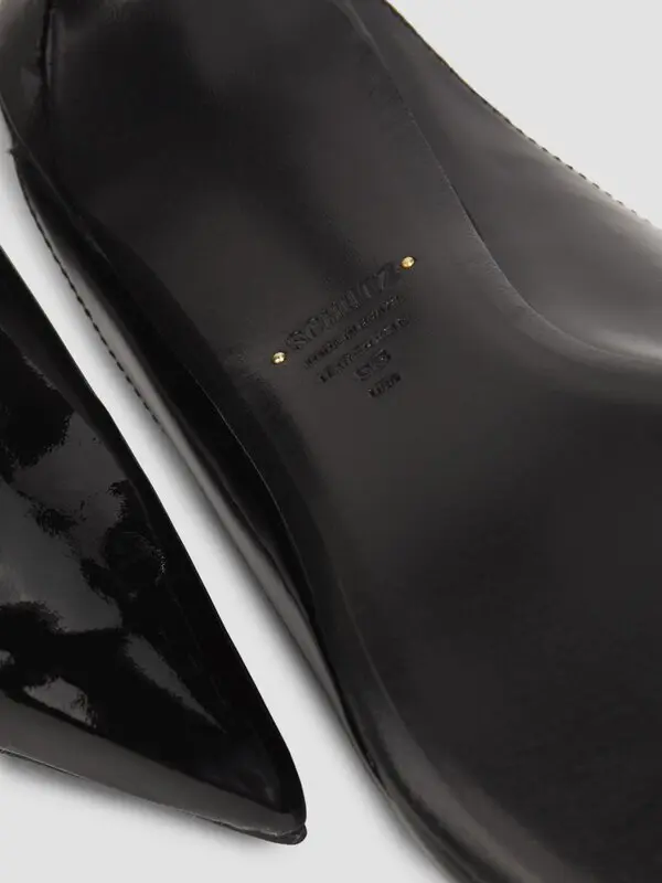 Schutz Loren 60mm Patent Leather Mules - Black
