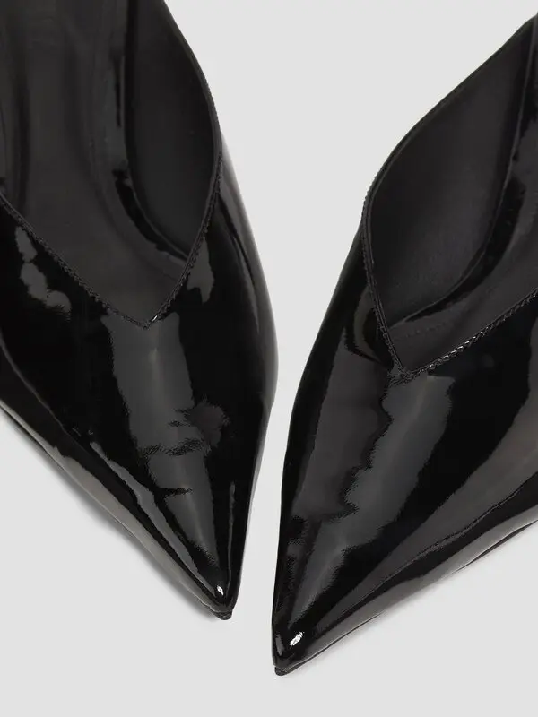 Schutz Loren 60mm Patent Leather Mules - Black