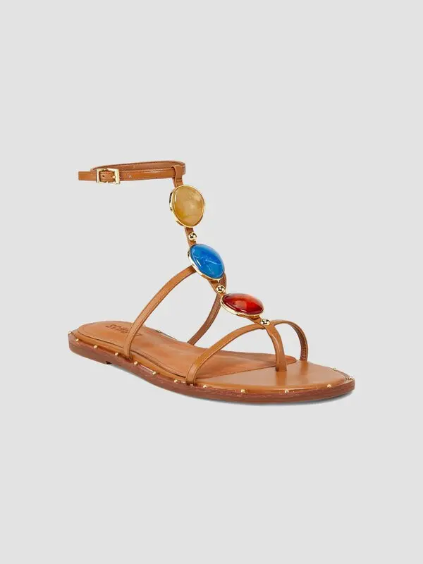 Schutz Milos 25mm Crystal-embellished Leather Sandals
