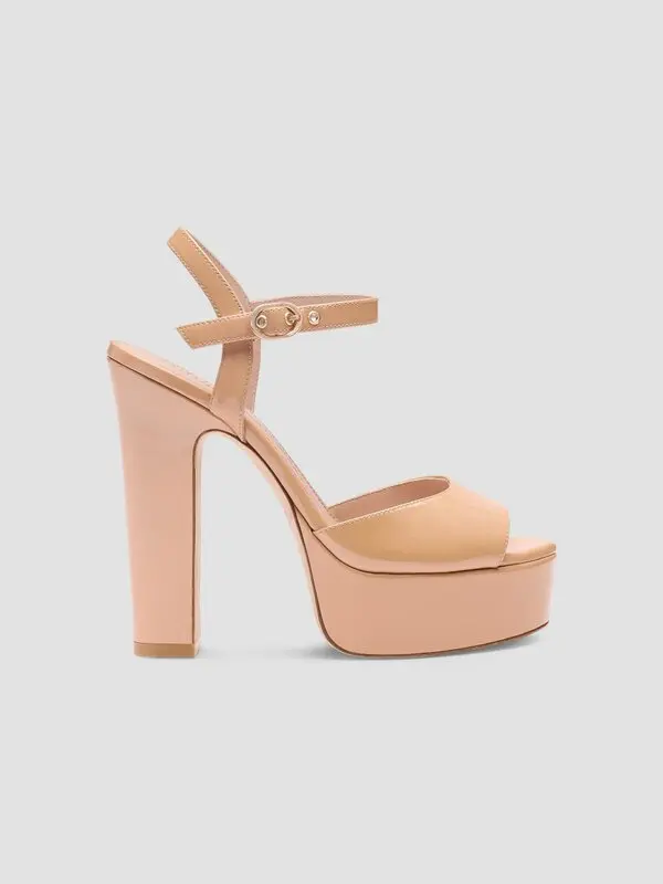 STUART WEITZMAN Reade 130mm Patent Leather Platform Sandals
