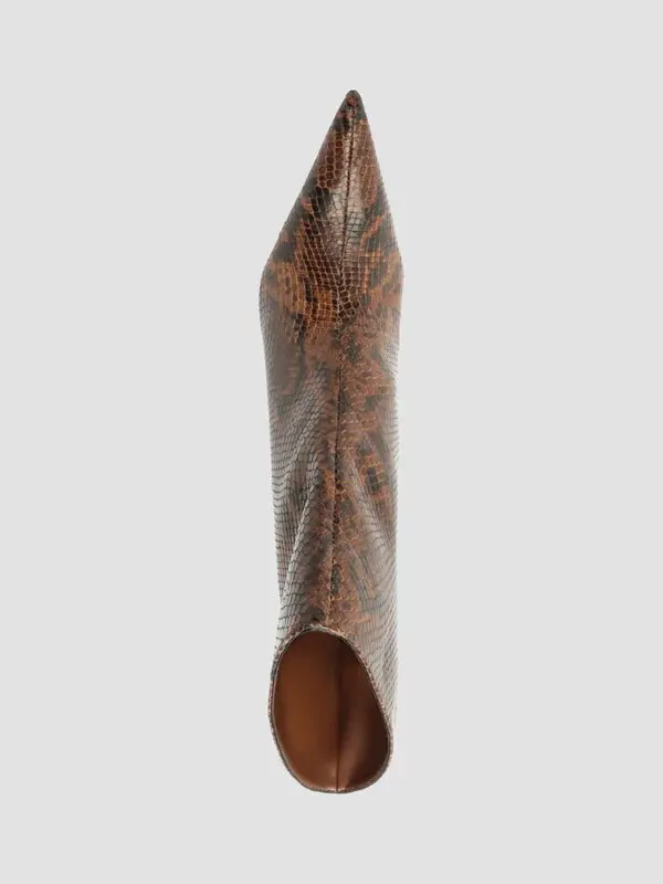 Schutz Siena 115mm Snake-embossed Leather Booties